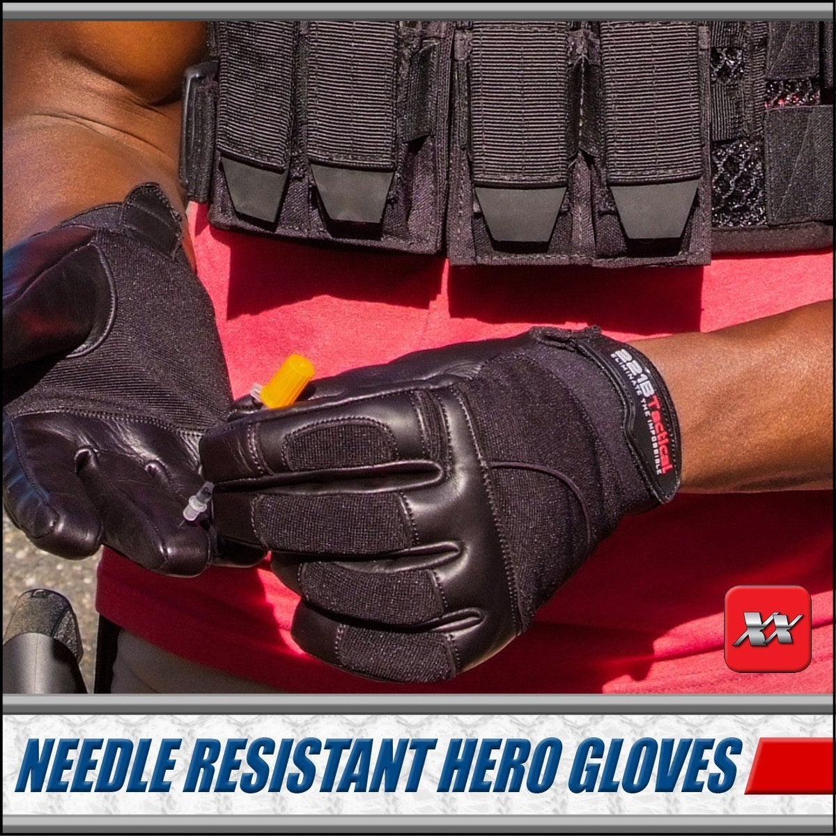 Needle-stick / cut-resistant search gloves help protect Police Officer ...